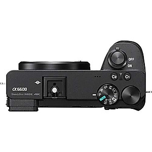 Sony Alpha a6600 Mirrorless Camera (ILCE6600/B) UHD 4K Body Kit + Extra Battery + Flash + 128GB U3 V30 Memory Accessory Bundle
