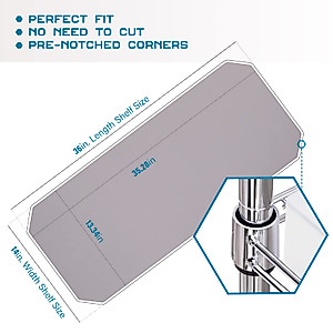 BRIAN & DANY Wire Shelf Liner 14" X 30", Heavy Duty Shelf Liners for Wire Shelving, Waterproof Protector Mats, Set of 5, Charcoal