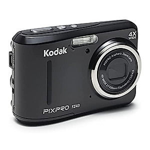 Kodak PIXPRO FZ45 Friendly Zoom Digital Camera (Black) Bundle with 32GB SD Memory Card, Camera Accessory Kit, and AAA Batteries (4-Pack) (4 Items)