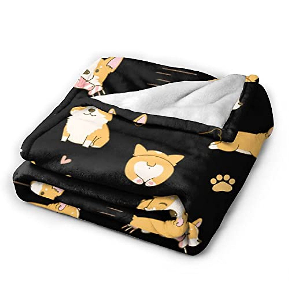 GYUIYTI Cute Corgis Blanket - 60X50 Inch Corgis Throw Blanket, Fleece Flannel Soft Blanket for Bedroom Sofa Living Room