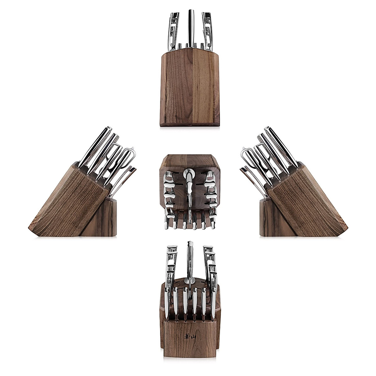 Cangshan N1 Series 1024784 German Steel Forged 17-Piece Knife Block Set, Walnut