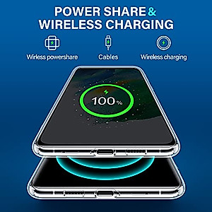 Vakoo for Samsung Galaxy S21 FE Case, 6.4-Inch, Ultra Clear Hard PC Back+Soft TPU Bumper Protective Phone Cover, Crystal Clear