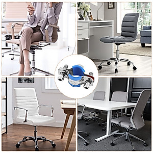 Fix Sinking Office Chair,Adjustable Chair Sinking Stopper with Hexagon Wrench Office Chair Saver Kit Solid Stainless Steel Cylinder Replacement with Leather Pads Support for Stop Chair Sinking