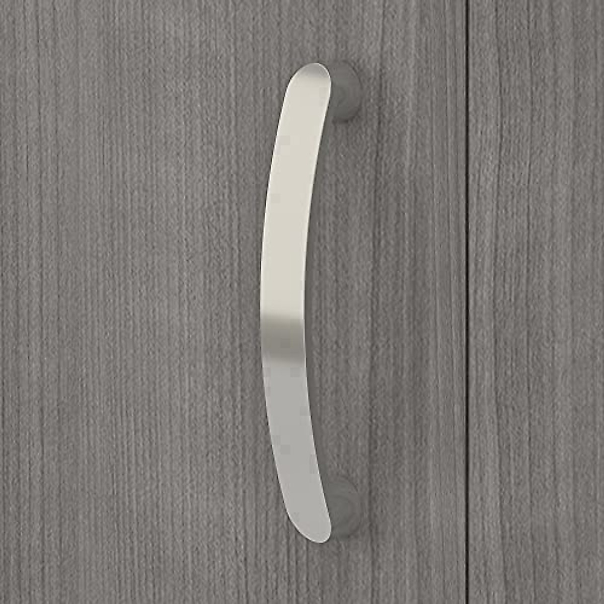 Bush Business Furniture Universal 3 Piece Modular Closet Storage Set with Floor and Wall Cabinets, Platinum Gray