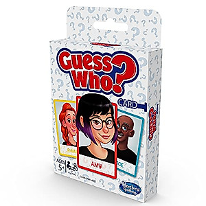 Hasbro Gaming Guess Who? Card Game for Kids Ages 5 and Up, 2 Player Guessing Game, Brown/a