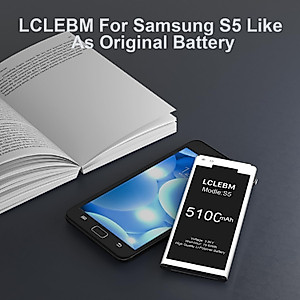 LCLEBM Galaxy S5 Battery S5 Battery Lithium Polymer Replacement Battery for Samsung Galaxy S5 G900A G900P G900V G900T G900F G900H G900R4 I9600 Galaxy S5 Battery Replacement