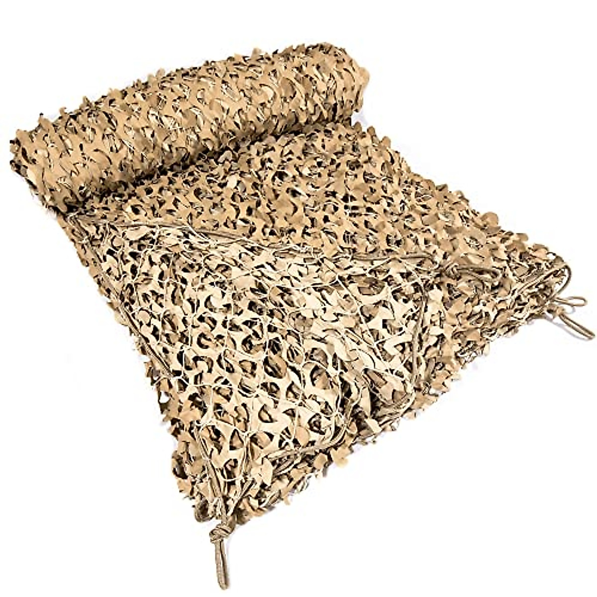 CamoSystems Premium Series Camouflage Military Spec Net with Mesh Netting Attached, Large, 9'10" x 19'8", Desert - Light Tan/Tan
