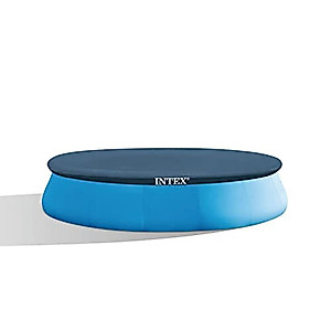 Intex 26175EH Easy Set 18 Feet by 48 Inch Round Inflatable Outdoor Backyard Above Ground Swimming Pool Set with Cover, Ladder, and Filter, Blue