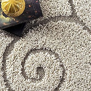 nuLOOM Maisha Contemporary Shag Area Rug, 7x9, Cream