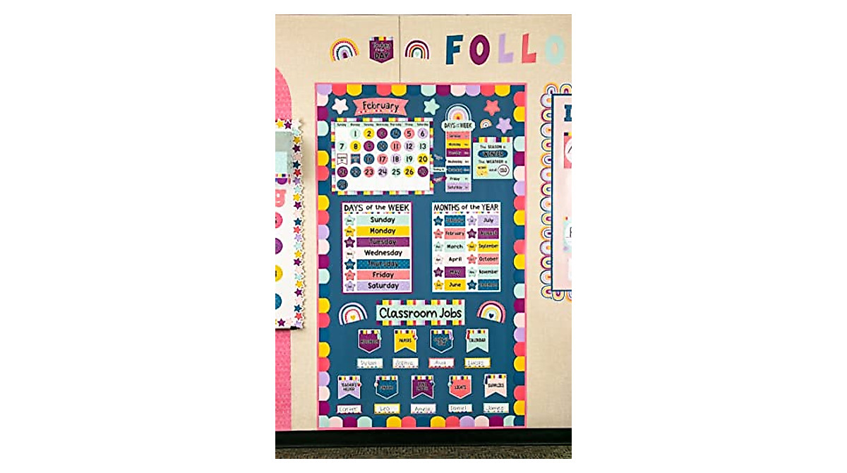Slate Blue Bulletin Board Roll - Easy to Use Classroom Decor