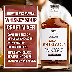 Cocktail Crate Whiskey Lover's 3 Pack Drink Mixers | Award-Winning Craft Cocktail Mixers - Premium Cocktail Syrup Handcrafted with Aromatic Bitters & Demerara Sugar | 12oz - 3 pack