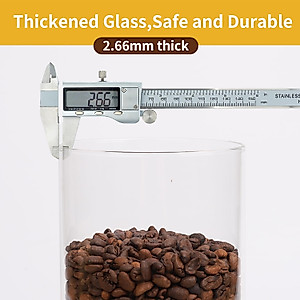 Friends Glass Coffee Container for Ground Coffee, Friends TV Show Merchandise Coffee Canister Set with Shelf, 2PCS 49 Oz Coffee Bean Storage Jar with Scoop, Friends TV Show Decor Gifts for Coffee Bar