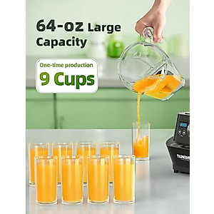 Nuwave Infinity Commercial Blender, Heavy-Duty Smoothie Blender w/ 2.5HP Copper Motor & Laser-Cut Blades, Last 100 Years, Quick Ice Crushing, 64oz Tritan Jar, NSF Certified, 10 Speeds, Self-Cleaning