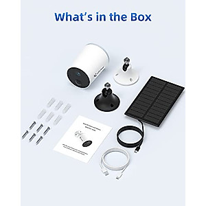 Security Cameras Wireless Outdoor with Solar Panel: 1080p WiFi Camera Rechargeable Battery Powered Night Vision for Home Outside Video Surveillance System Works with Adorcam App