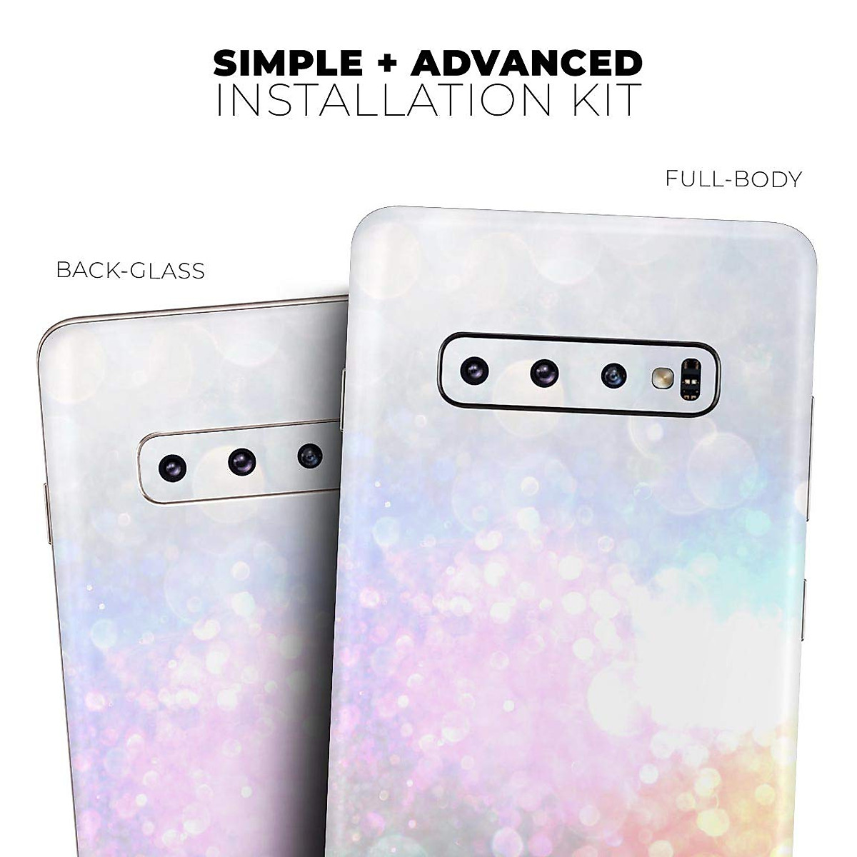 DesignSkinz unfocused Multicolor Glowing Orbs of Light Protective Vinyl Decal Wrap Skin Cover Compatible with The Samsung Galaxy S20 (Screen Trim & Back Glass Skin)