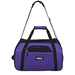 EliteField Soft Sided Pet Carrier (3 Year Warranty, Airline Approved), Multiple Sizes and Colors Available (Large: 19" L x 10" W x 13" H, Purple)