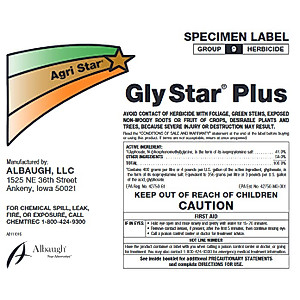 Gly Star Plus Herbicide (2.5 Gallons)- by Albaugh, Glyphosate Concentrate (41%) Herbicide with Surfactant