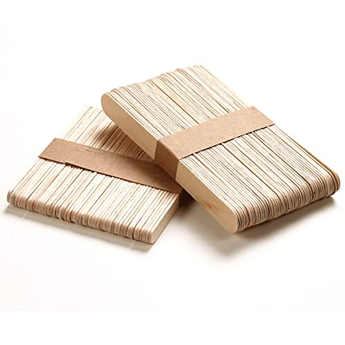 Wooden Wax Sticks - HOOMBOOM 300 Pcs Waxing Sticks - 4 Style Assorted Wooden Wax Sticks - For Body Legs Face Eyebrow Waxing Applicator Spatulas for Hair Removal or Wood Craft Sticks