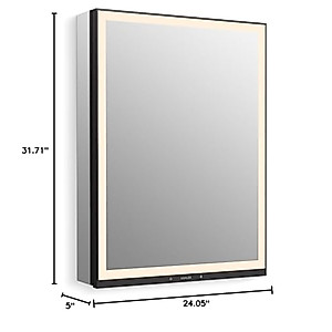 KOHLER K-33690-R-NA Collage Lighted Medicine Cabinet, 24" x 32", Right-hinged, 24 x 32