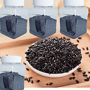 kelkaa 16oz Clear PET Plastic Square Wide Mouth Jars with Grip Handle and White Ribbed Lined Caps, BPA Free, Multi-Use Empty Containers, 63mm/400, Made in the USA (Pack of 6)