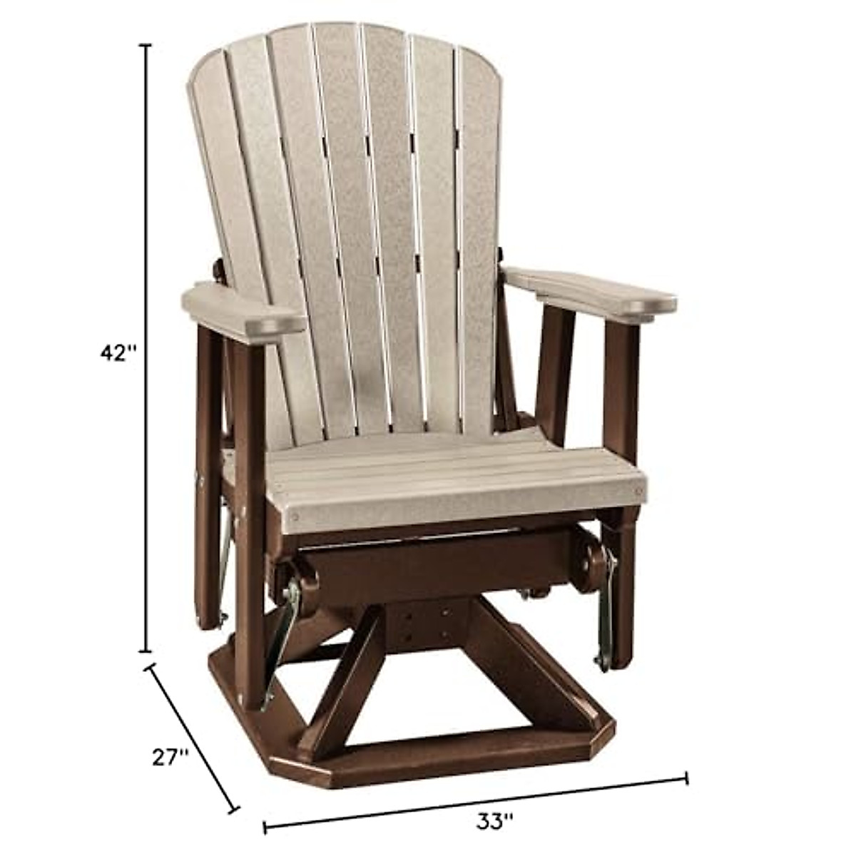 American Furniture Classics 510WWTB Swivel Glider, One Size, Weather Wood/Tudor Brown