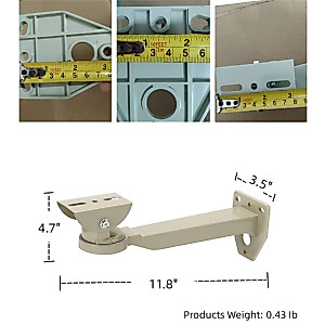 Ivosmart Heavy Duty Aluminum Indoor Outdoor Wall Mount Security Surveillance Camera Housing Mounting Bracket Stand, 2 Pack