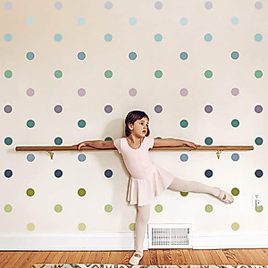 90 pcs Boho Polka Dot Wall Decals for Girls Bedroom,Boho Nursery Decor Wall Stickers for Playroom Kids Classroom Rainbow Wall Decals Decor