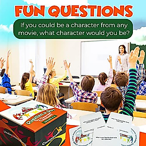 Bended Productions 183 Question a Day Cards Elementary School | Teacher Created Morning Meeting Chips for Teachers and Students | Classroom Conversation & Writing Prompt Cards Grades K-2