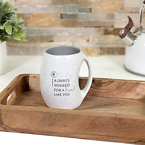 Pavilion - I Always Wished For A Friend Like You 16 ounce Large Coffee Cup -Friend Gift Idea, 1 Count 3.75” x 3.75”, Gray
