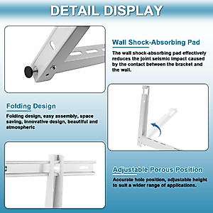 Cenipar Mini Split Mounting Bracket for 7000 Btu to 12000 Btu Mini Split Air Conditioner Mini Split Wall Mounting Bracket, Support Up to 400 Lbs Mini Split Bracket