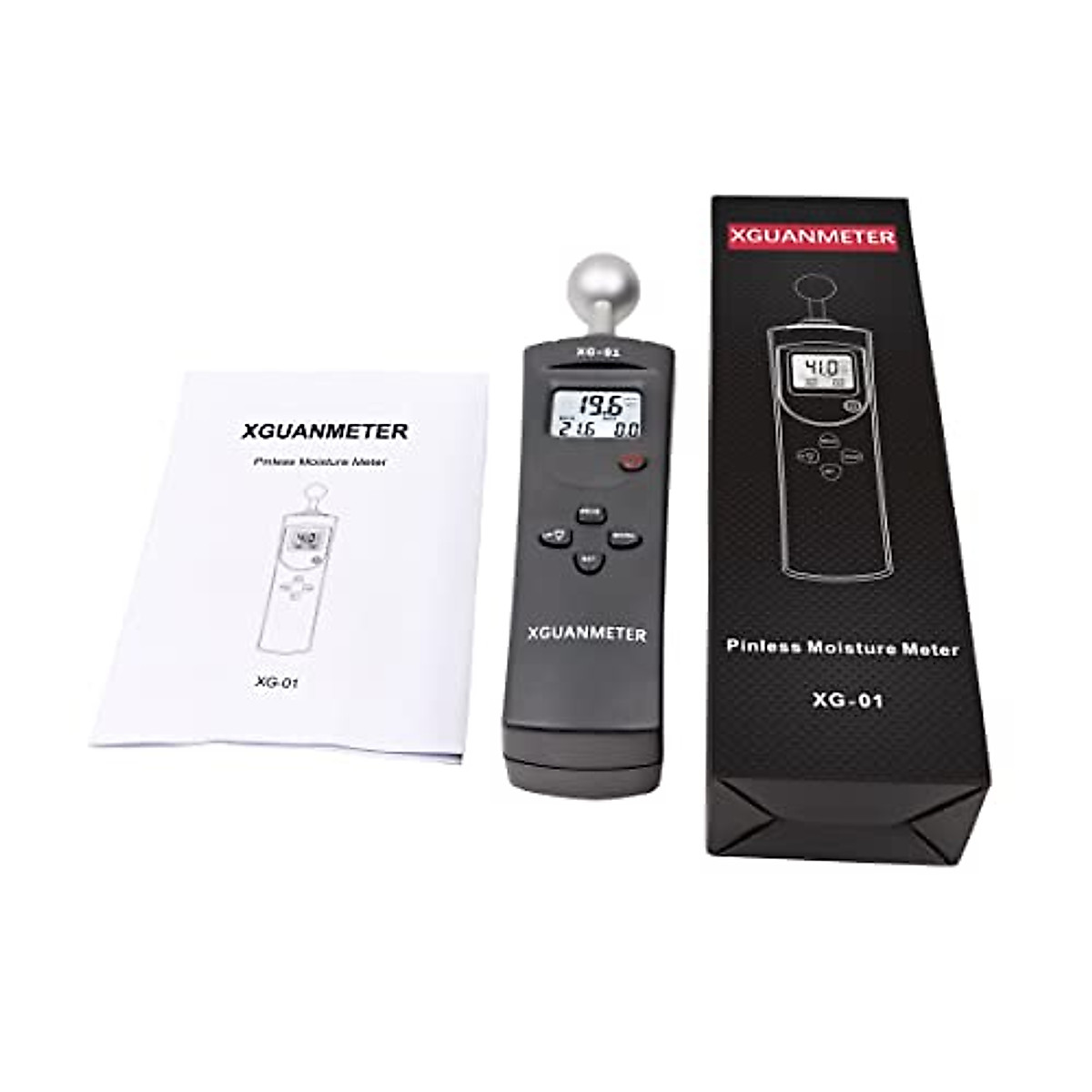 XG-01 Pinless Moisture Meter for Non-Destructive Moisture Detection in Drywall, Wood, and Masonry-Spherical sensor