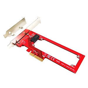 Ableconn PEXE1S159 PCIe 4.0 x4 Host Adapter for EDSFF E1.S NVMe SSD - NVMe E1.S SSD PCIe Carrier Adapter