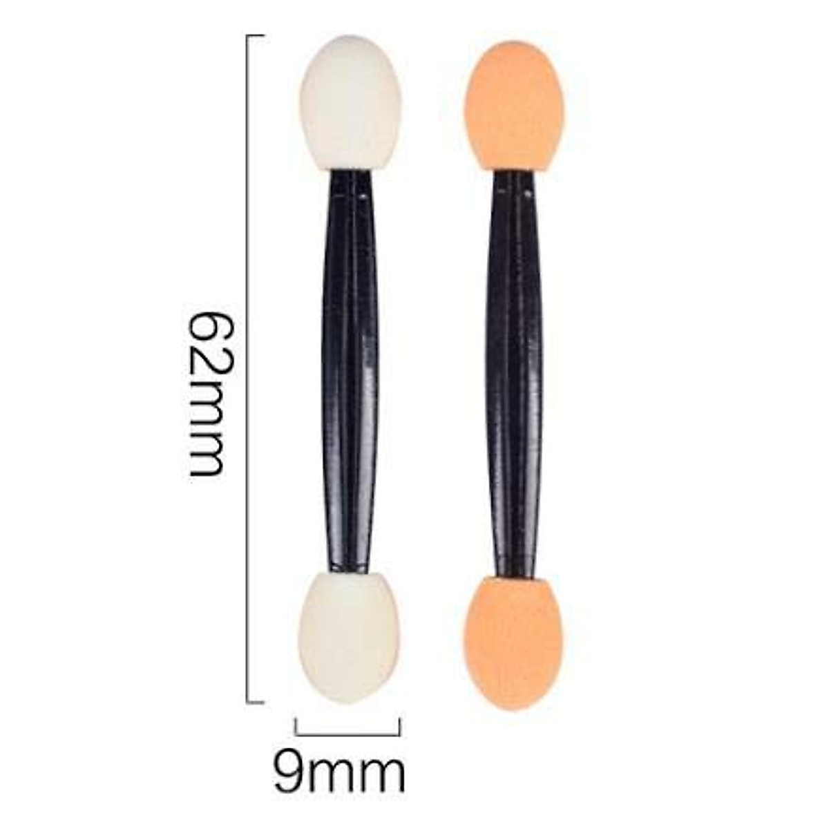 Luxxii (20 Pack) Eyeshadow Applicator Brush Sponge Tipped Makeup Tool Dual Sides Eyeshadow Applicator Brush Comestic for Lady Women Beauty
