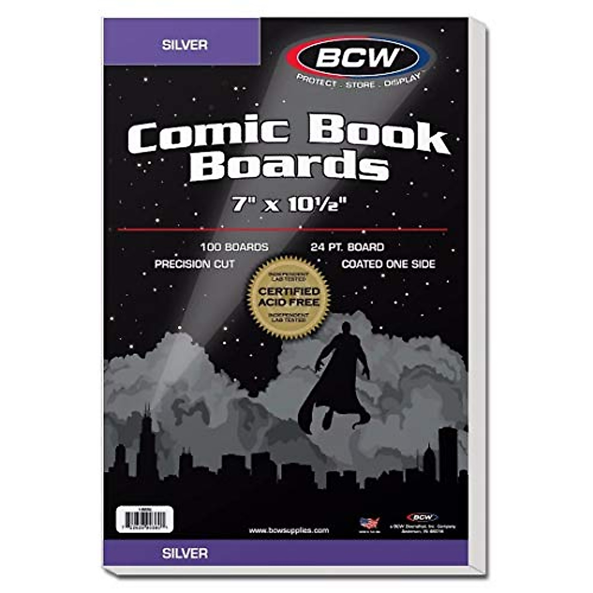 100 BCW RESEALABLE Silver Thick Comic Bags & Backer Boards