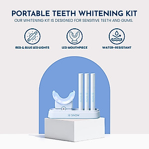 SNOW Advanced Wireless Teeth Whitening Kit - Limited Edition Wireless Teeth Whitening Kit - Portable LED Light Teeth Whitener with Gel Teeth Whitening Pens - 3 Pack, White