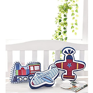 ABREEZE Airplane Shaped Pillow Decorative Pillows Bed Decor Little Girls Boys Toy Cute Room Decor & Plane Pillow for Bedroom Sofa Chair