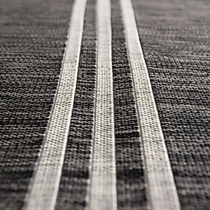 Unique Loom Outdoor Collection Area Rug - Anguilla (4' 1" x 6' 1" Rectangle, Charcoal/ Ivory)