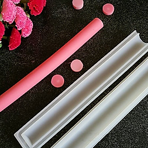 Justfund Round Shape Tube Column Silicone Soap/Candle Mold Embed Soap Making Supplies Tool Dia. 1inch