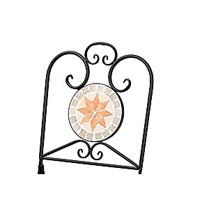 Baxton Studio Santina Black Metal Outdoor Dining Chair (Set of 2)