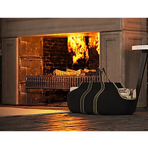 Fire Beauty Large Canvas Log Tote Bag Firewood Log Carrier