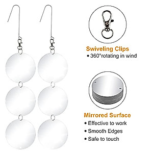 XPCARE 30 Pcs Bird Scare Discs -Highly Reflective Double-Sided Bird Reflectors, Upgraded Discs Set Reflective to Keep All Birds Away Like Woodpeckers, Pigeons, Ducks