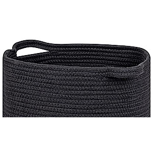 CubesLand Woven Baskets for Storage&Organizing,Round Cubes Baskets Bins for 13x13 Cube Organizer/Shelving,Rope Toy Storage Bins,Cloth Closet Organizing Basket Bin 3 Packs,12.6x12.6’’ Black