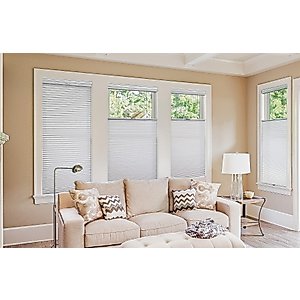 BlindsAvenue Custom ¾” Pleat, Cellular Shades, Color Urban Gray, Blackout Fabric Available in 2 Cordless Lift Systems. Customize to Widths Between 18”-96” Wide & Any Height Between 18”–84”