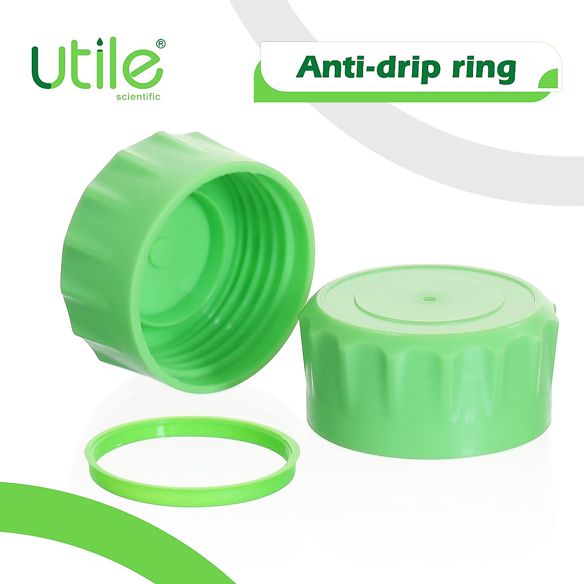 Utile Media Bottle, 3.3 Borosilicate Glass Bottles with GL45 Screw Caps, 4pcs of 500ml(16.9oz) Lab Media Bottles, PP Material Media Storage Bottle, 4038.0500.4