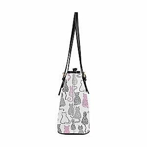 InterestPrint Texture Cat In Graphic Graffiti Style Women Tote Bag Large Shoulder Bag Top Handle Handbag for Gym, Work, School