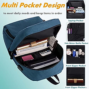 SMITH SURSEE Travel Laptop Backpack 15.6 Inch Business Anti Theft Slim Durable Laptops Backpack with USB Charging Port Water Resistant College School Computer Bag Gifts for Men & Women