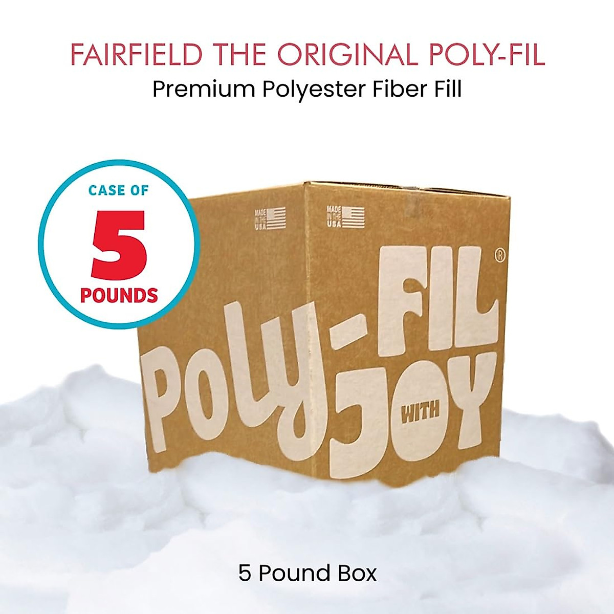 Fairfield PF-5 Poly-Fil Premium Fiber , White