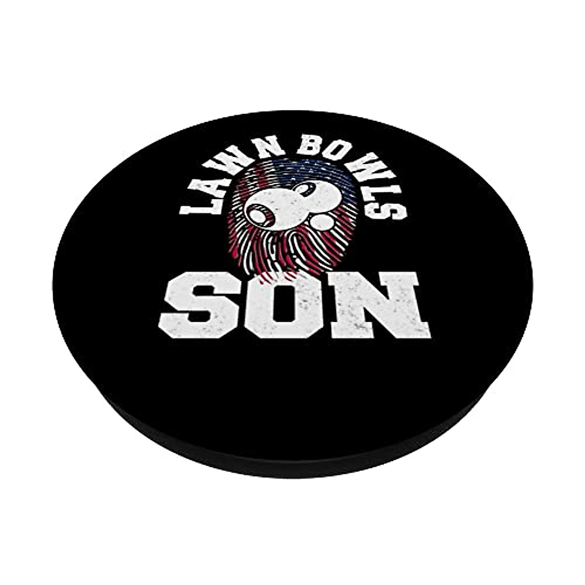 American Flag Fingerprint Patriotic Sports Lawn Bowls Son PopSockets Swappable PopGrip