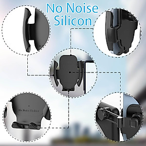 TSELLER for Tesla Model Y Model 3 Phone Holder Cell Phone Mount Silence Screen Phone Cradle Kits Adaptive for 5.5-7.0" Smartphones Accessories with Silicone Sunglasses Organizer