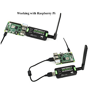 SIM7600G-H 4G DONGLE with Antenna, Industrial Grade 4G USB/UART, Communication and GNSS Positioning Support PC/Raspberry Pi/Drone/Industrial Computer, Support Global Band